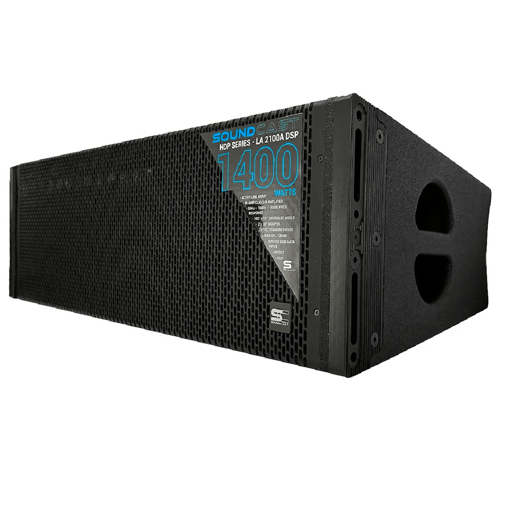 Caixa Ativa Line Array 2x10" 1400W LA2100A DSP - Soundcast - shopdoaudio